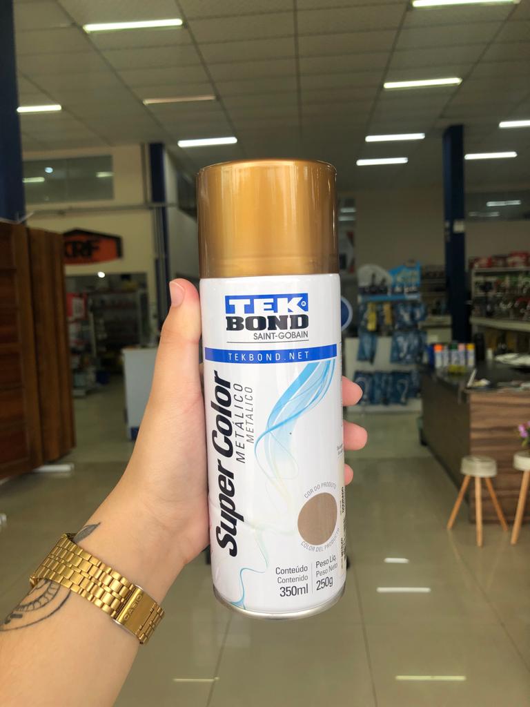 Tinta Spray Super Color Dourado - Tek Bond - Ze Melo