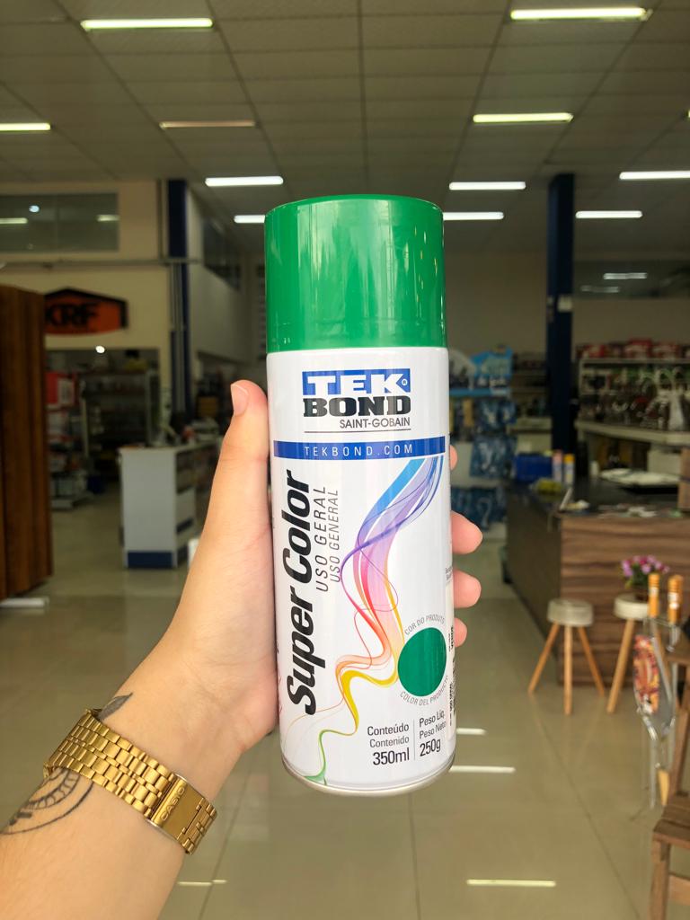 Tinta Spray Super Color Verde - Tek Bond - Ze Melo